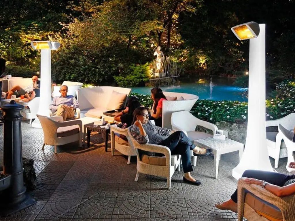 Met infrarood verwarming terras comfortabel buiten zitten